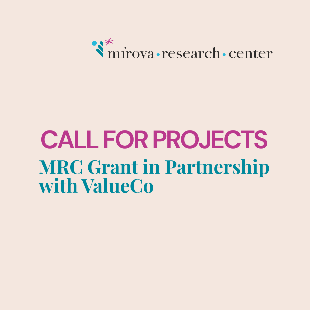 Call for Project : MRC Grant in Partnership with ValueCo | Mirova